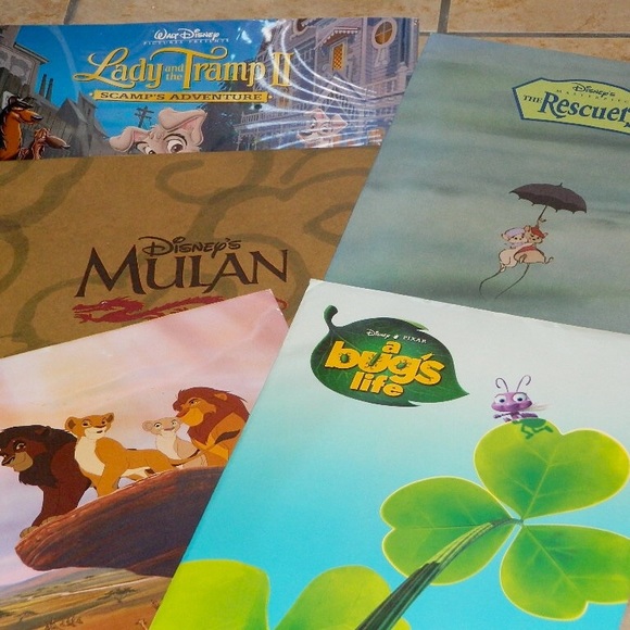 Disney | Wall Decor | Vintage Disney Lithograph Animation Cel Set Of 5 ...